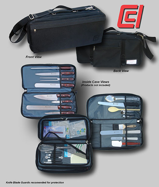 2293-CASE, CCI Superior Culinary Master Chef's 3-Zippered Knife Case